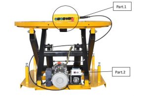 HRL1000 Stationary lift table with carousel turntable, rotating lift ...