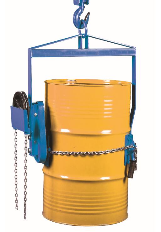 Vertical drum lifter, drum lifting dispenser