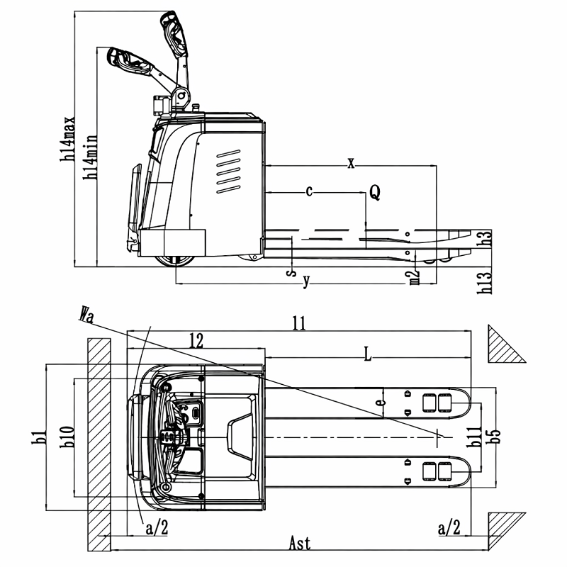QET20P QET25P QET30P Rider-Control Electric Pallet Truck - I-Lift Equipment