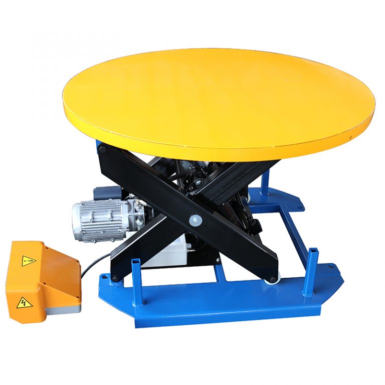 HRL1000 Stationary lift table with carousel turntable, rotating lift ...