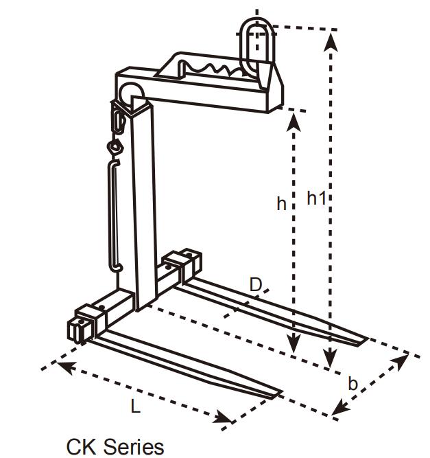 CK20/CY20 crane fork, pallet lifting crane, crane for pallet, material ...