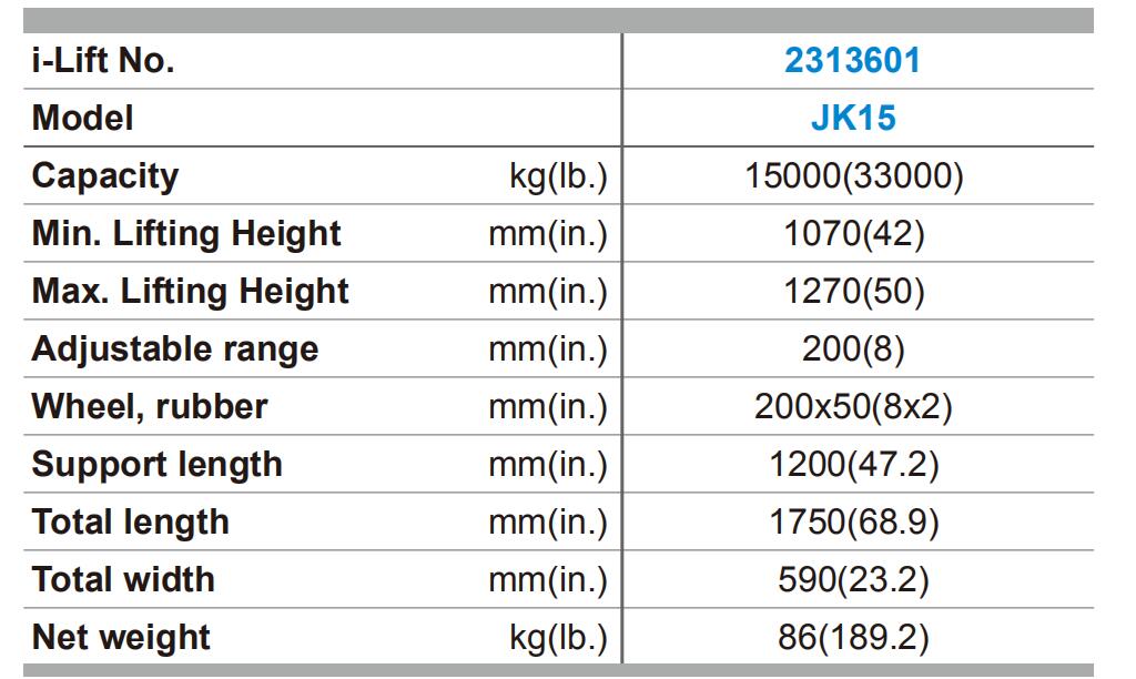 JK15 heavy-duty stabilising jack - I-Lift Equipment