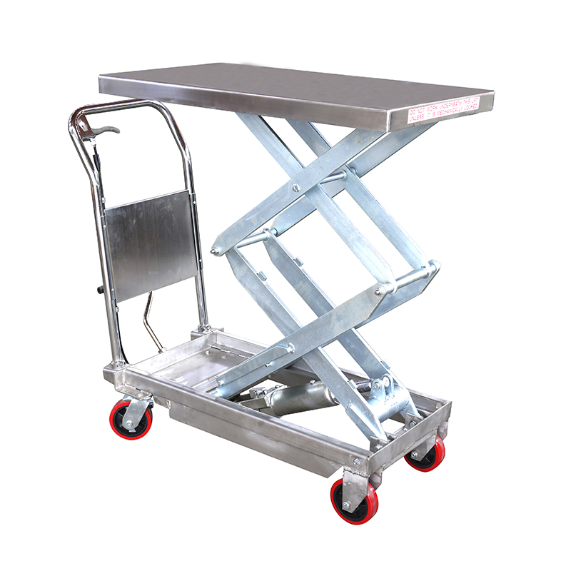 YSG35D stainless steel lift table, stainless lift table cart